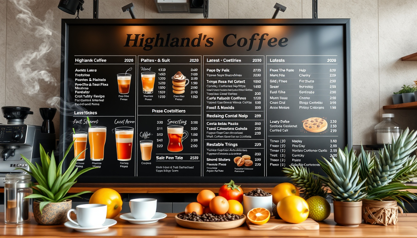 Menu Highland - Mới Nhất 2026 Giá Chi Tiết - Vietnam Monitor